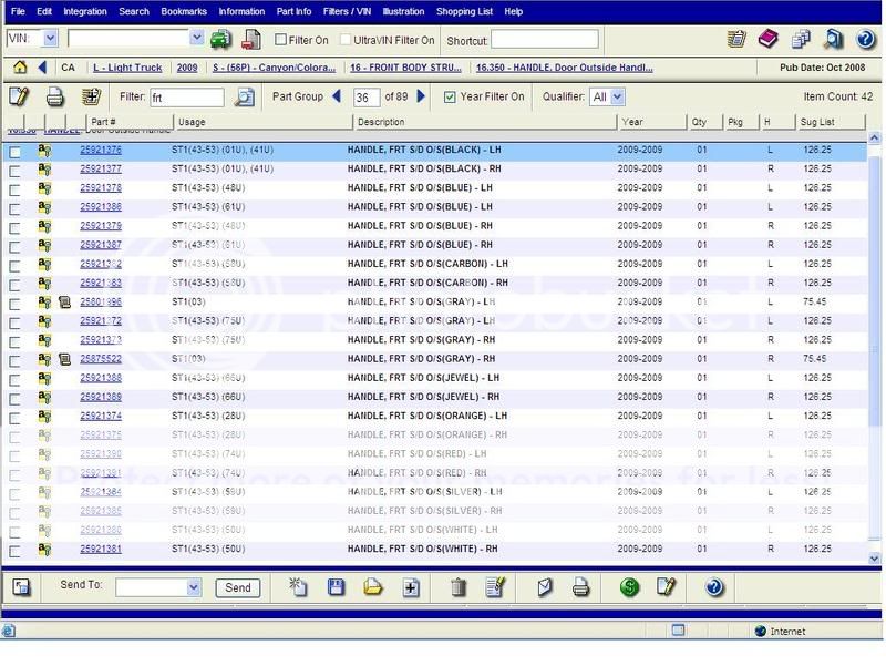 Oem Part Numbers List | Page 4 | Chevrolet Colorado & GMC Canyon Forum