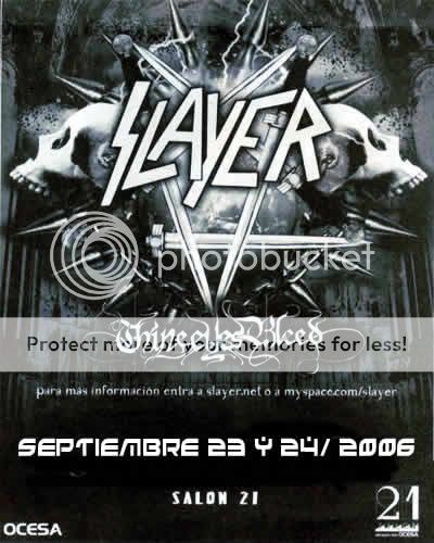 Slayer en el D.F flyer salon 21 | Avzthergoth