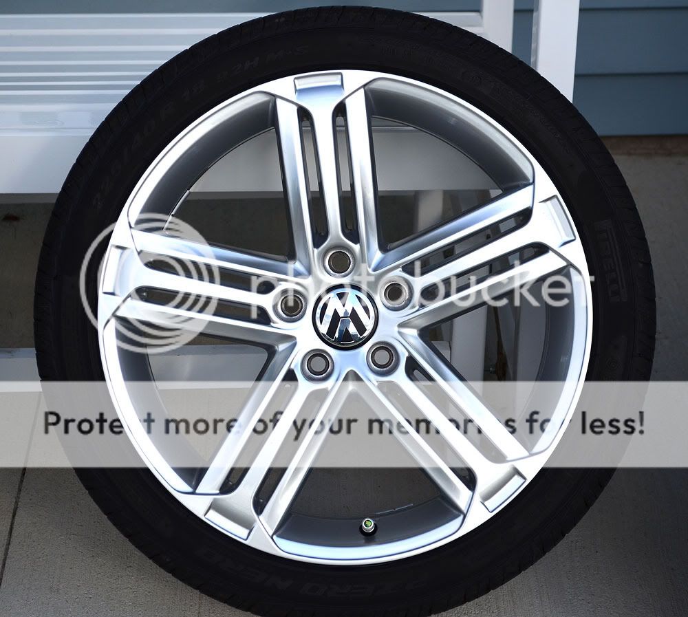 2012 VW Golf R factory wheels Talladega with Pirelli P-ZERO 225/40/18 ...