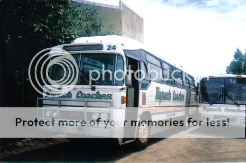 Look back at Kynoch Coaches Dennings & a Double Decker