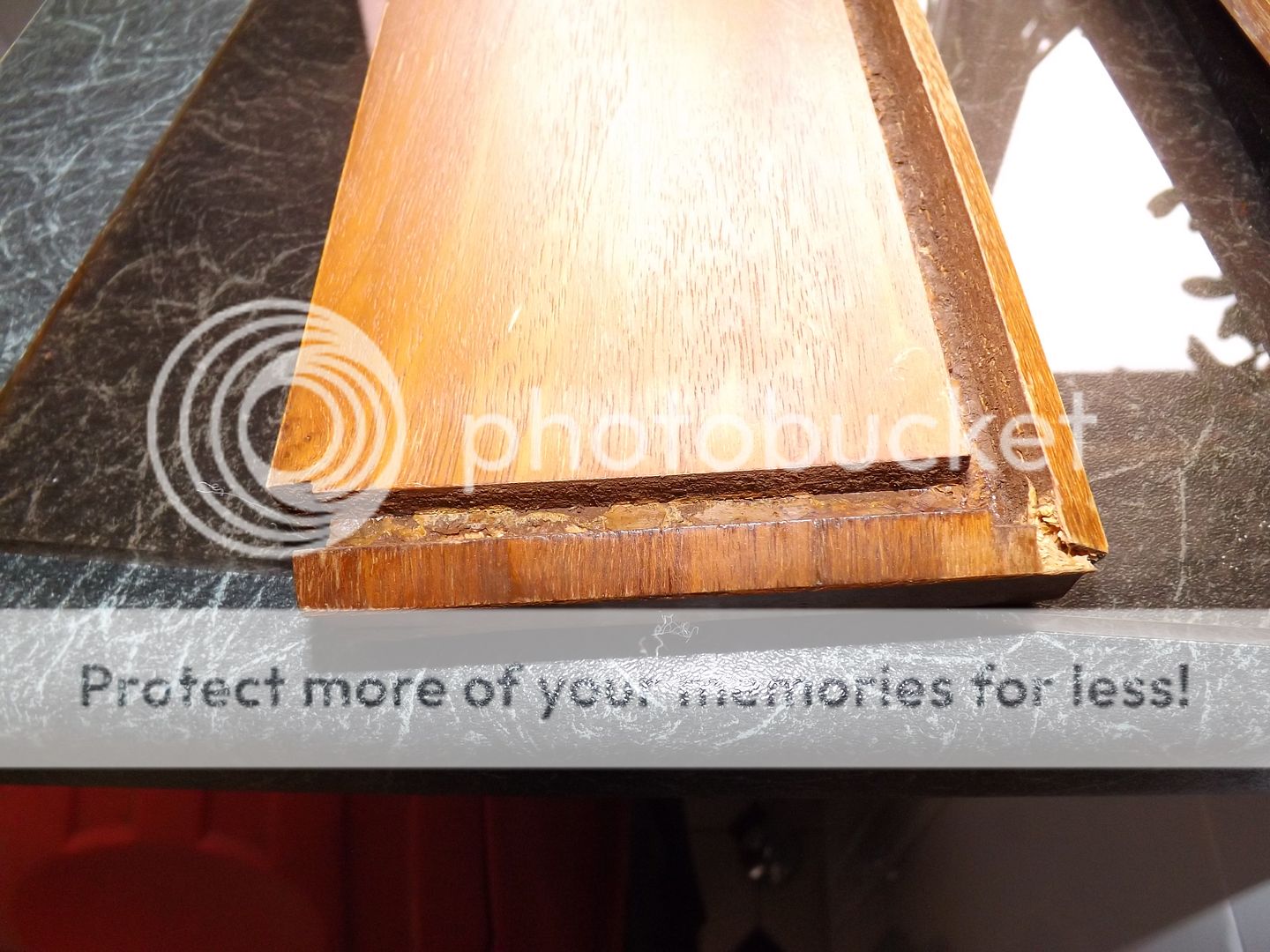 Swollen chip board repair (water damage) | UK Workshop